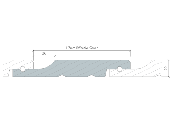 TMT526 Rusticated Horizontal Cladding | JSC